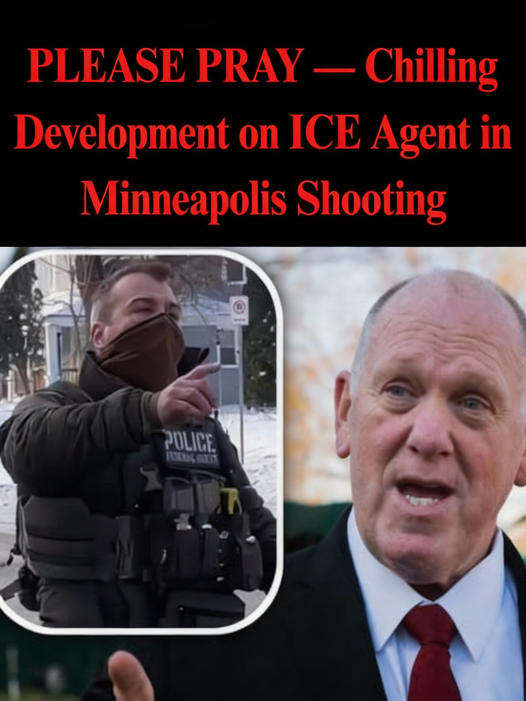 “PLEASE PRAY” — Chilling Development in Minneapolis ICE Agent Shooting ...